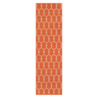 Baja Indoor/Outdoor Rug, Orange, 2'3"x7'6" Runner - Contemporary ...