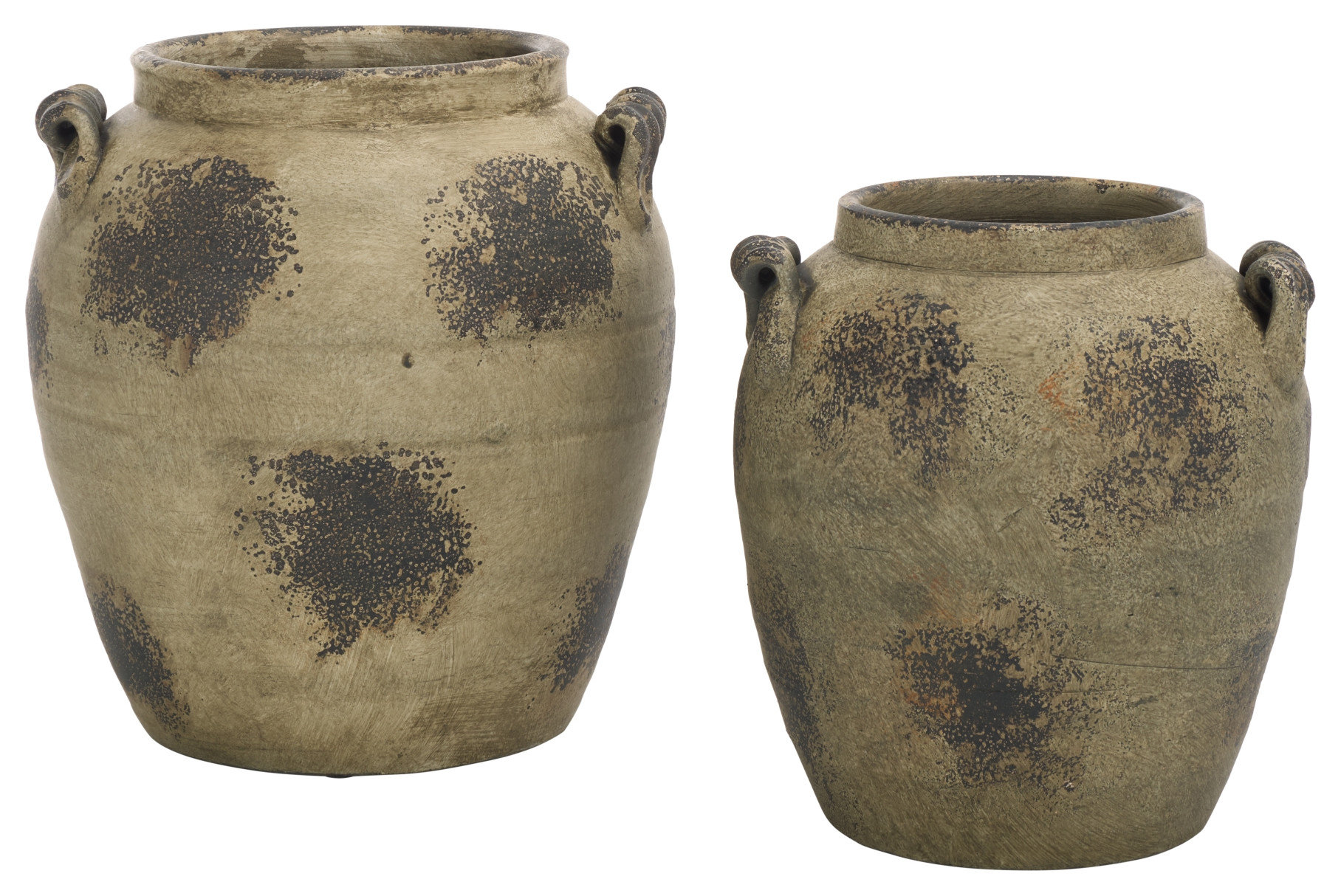 Safavieh Rhodes Terracotta Vase, Set of 2, Weathered/Grey - Farmhouse ...
