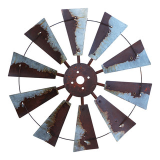30" Rustic Windmill - Farmhouse - Garden Statues And Yard Art - by ...