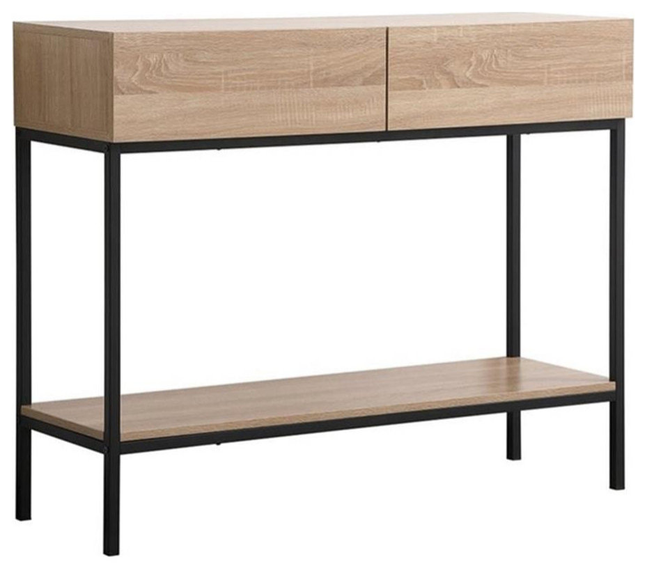 Elegant Decor Emerson 42" Metal and MDF Console Table in Black ...