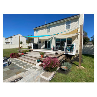 Custom two-level composite deck - Traditional - Deck - Other - by Sacco ...