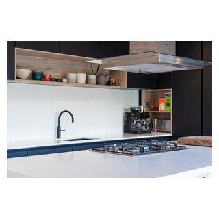 Black Handleless Kitchen in Bladon - Contemporary - Kitchen ...