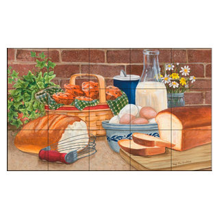 Tile Mural, Daily Bread Ii by Mary Lou Troutman, 17" x 12.75" (12 Tiles ...