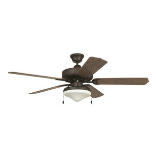 Craftmade 52" Enduro With Bowl-LT Kit Ceiling Fan, Bronze Brushed/Oak ...