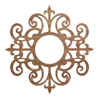 5 5/8"ID Augustus Fretwork Ceiling Medallion, Alder, 16"OD, 3/8"T, 34 ...