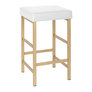 OSP Home Furnishings 26" Gold Backless Stool in Camel Brown Faux ...