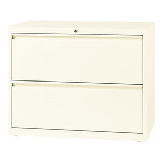 Scranton & Co 36" 2-Drawer Modern Metal Lateral File Cabinet in Off ...