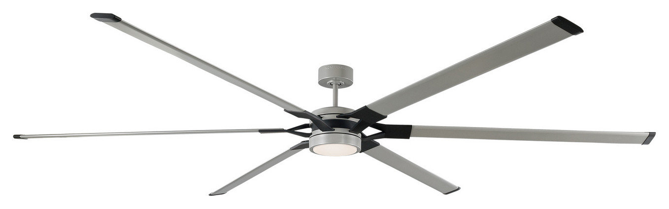 Loft 96" Ceiling Fan, Painted Brushed Steel - Transitional - Ceiling ...