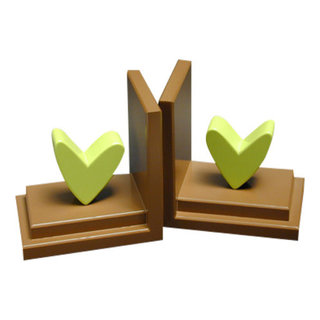Heart Bookends - Eclectic - Bookends - by OneWorld | Houzz