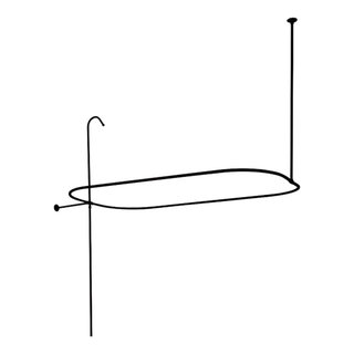 Kingston Brass End Mount Rectangular Shower Riser w/Enclosure - Shower ...