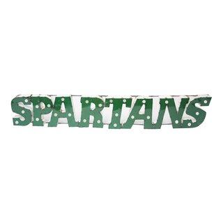 Illuminated Spartans Recycled Metal Wall Decor - Contemporary - Metal ...