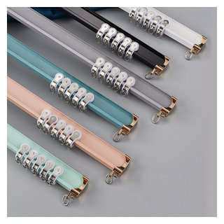 CHRY1124 Bendable Curtain Track And Valance Rail For Bay Window ...