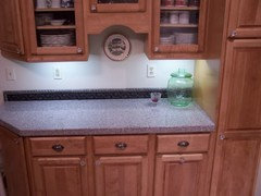 backsplash consisting of one row of tile above the counter?