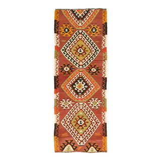 Red Vintage Mut Kilim Runner 3' x 8' 6", 36 in. x 102 in ...
