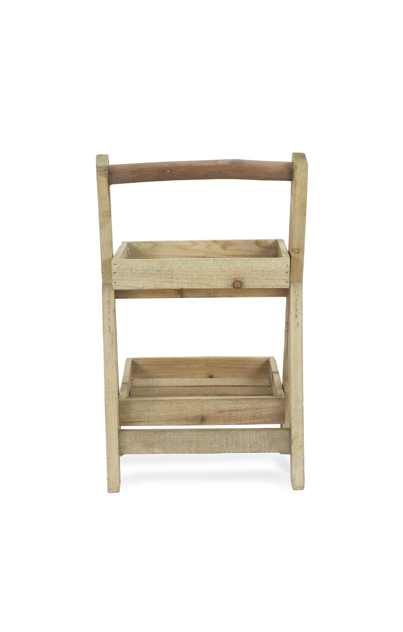Alari 2 Tier Wood Folding Shelf Small - Farmhouse - Display And Wall ...