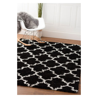 Dubach Morrocan Trellis Shag Rug - Mediterranean - Area Rugs - by Super ...
