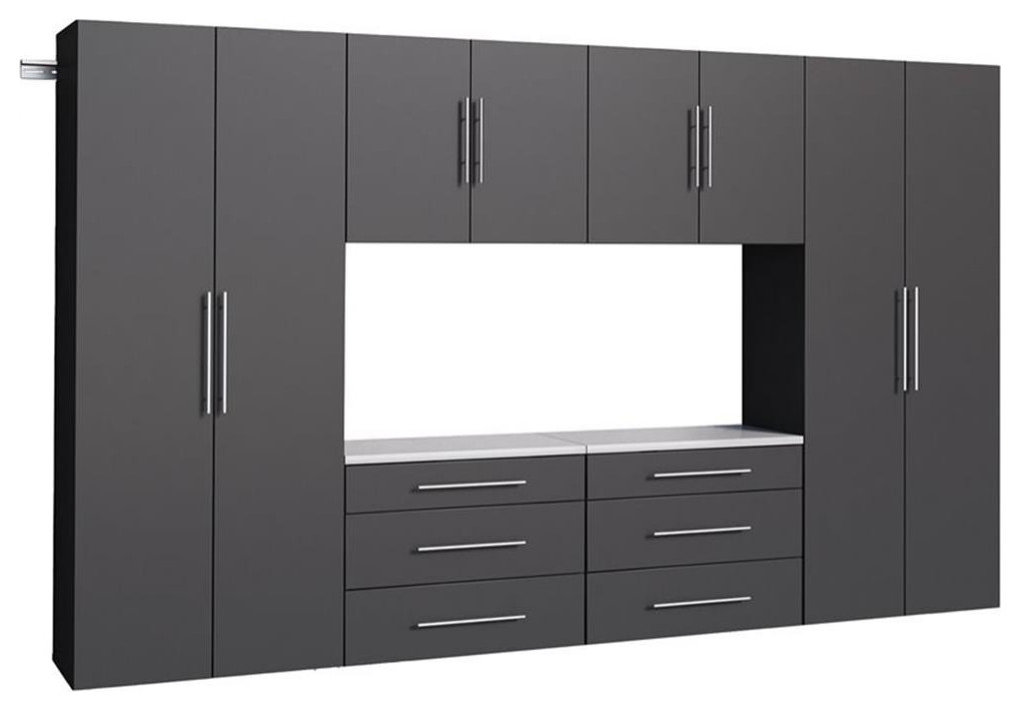Prepac Transitional 6 Piece Engineered Wood Garage Storage Cabinet Set ...