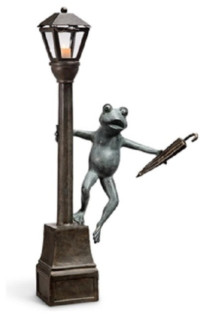 Attractive Streetlight Frog Garden Lantern - Eclectic - Path Lights ...