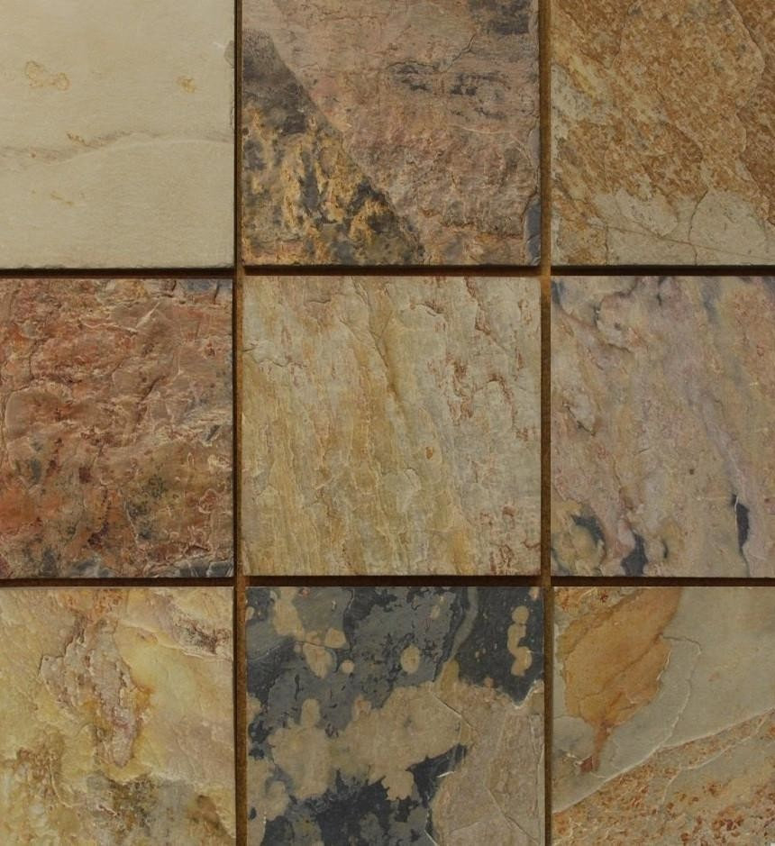 Autumn Slate Tiles, Natural Cleft Face, Gauged Back Finish, 12"x12 ...