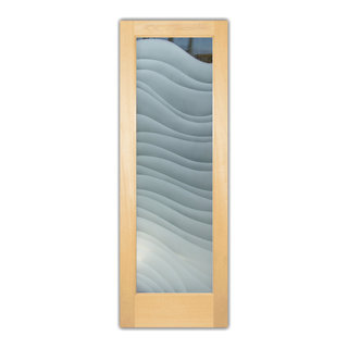 Interior Doors - Dreamy Waves Frosted Glass Design - 28" x 80 ...