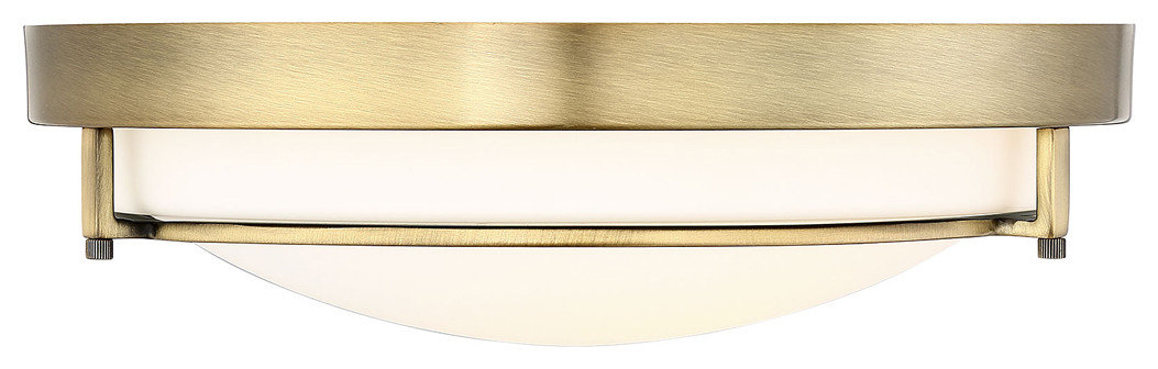 2-Light Ceiling Light, Natural Brass - Transitional - Flush-mount ...