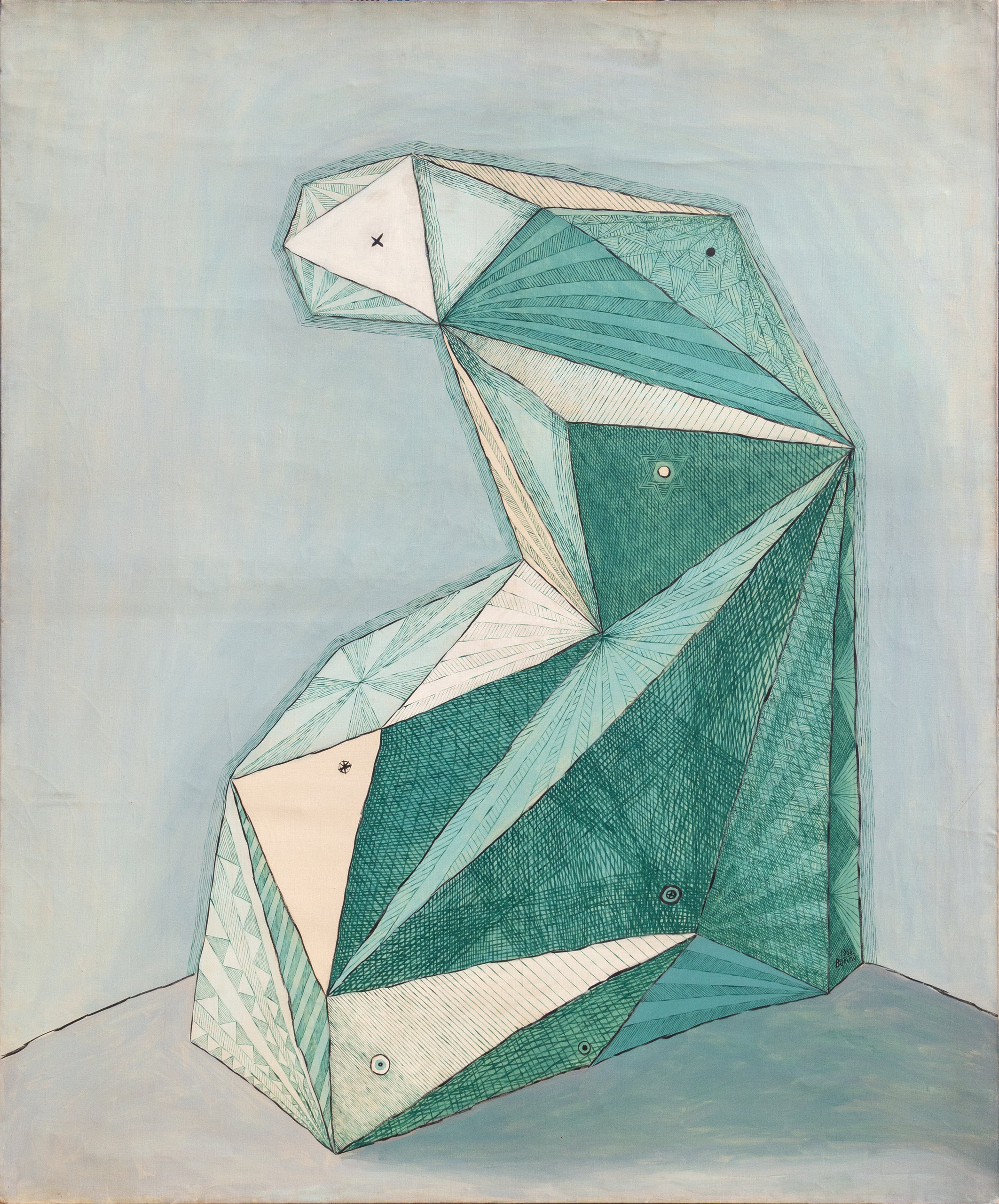 Untitled 9, Benjamin Benno, 77x38.5 - Contemporary - Paintings - by ...