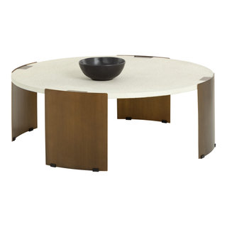 Gallus Coffee Table, Bone - Contemporary - Coffee Tables - by Sunpan ...