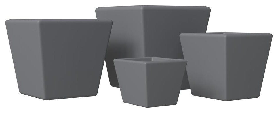 Blossom Planter set Dark Grey - Contemporary - Indoor Pots And Planters ...