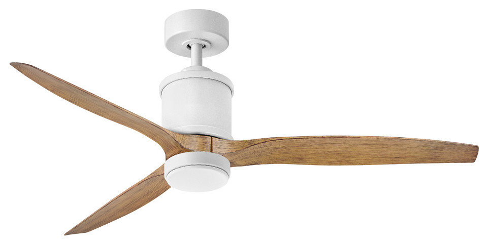 Hover 60" Ceiling Fan in Matte White With Koa Blades - Transitional ...