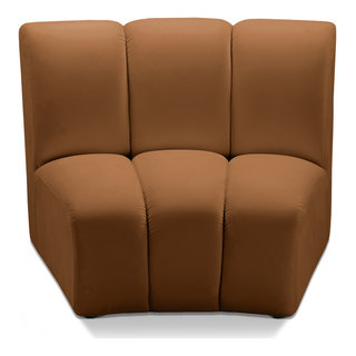 Infinity Channel Tufted Velvet Modular Chair, 1 Piece - Contemporary ...