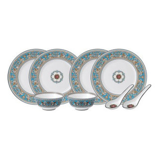Wedgwood Florentine Turquoise 4-Piece Dinnerware Set, Pair - Victorian ...
