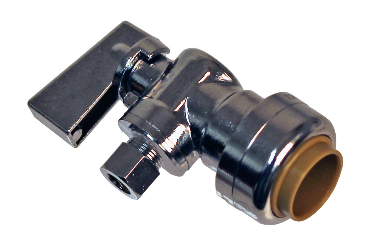 Push Fit Angle Stops 1/2" Insert x 1/4" Compression - Traditional ...