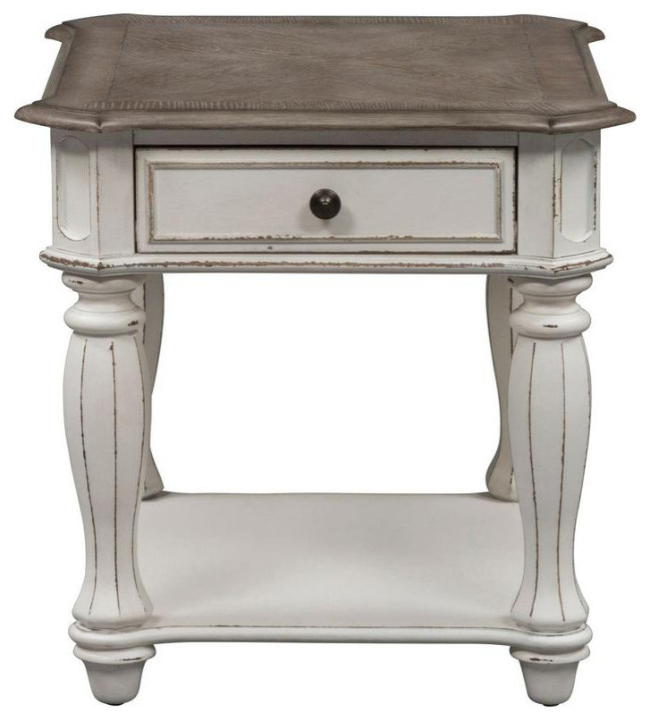 Liberty Furniture Industries Magnolia Manor End Table, White - French ...