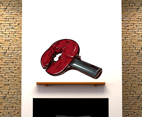 Ping Pong Vinyl Wall Decal PingPongUScolor001, 48 in. - Contemporary ...