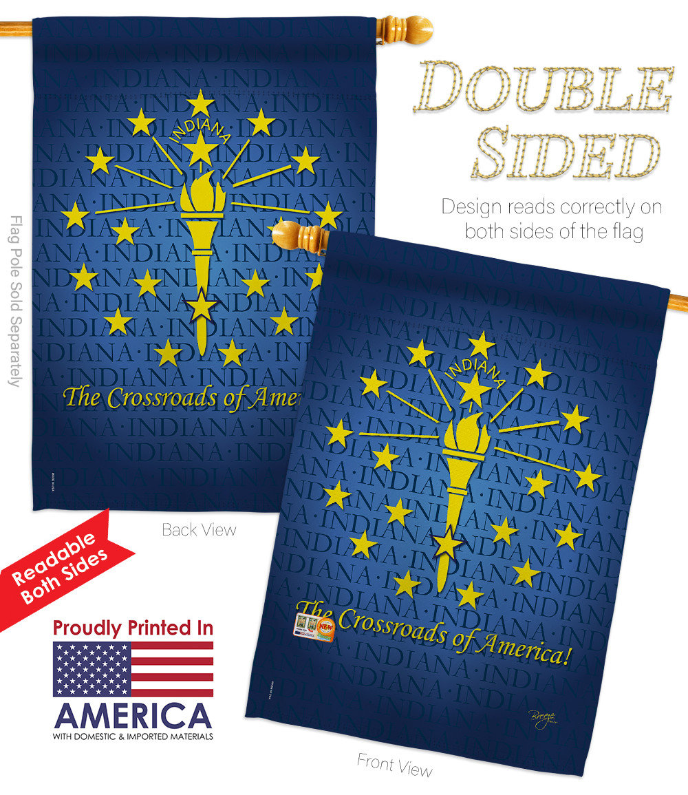 Indiana Americana States House Flag Set - Modern - Flags And Flagpoles ...