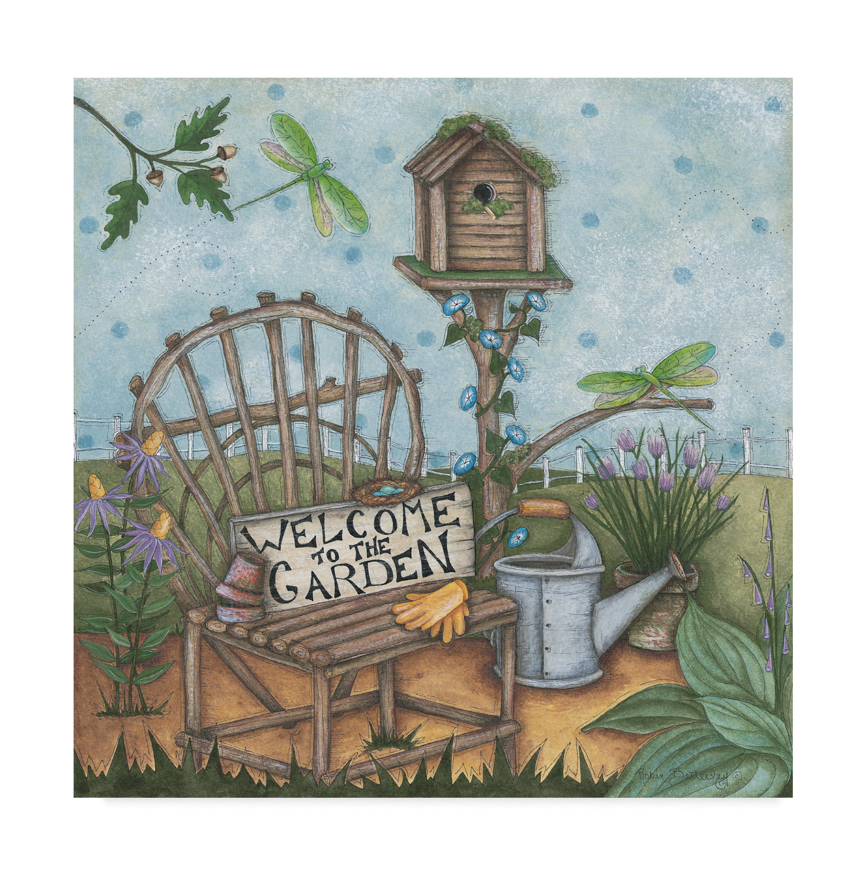 Robin Betterley 'Welcome To The Garden 2' Canvas Art, 24"x24 ...