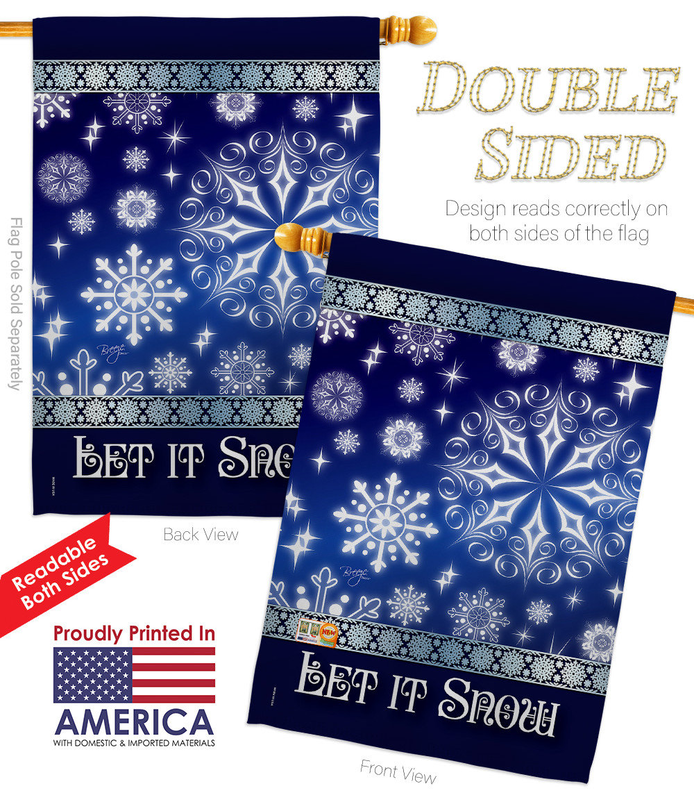 Let It Snow Dream Winter Winter Wonderland House Flag Set, 28" X 40" X ...
