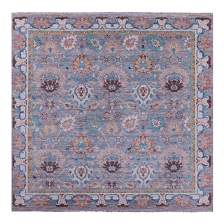 10' Square William Morris Handmade Wool Rug - Q14971, 9' 11" X 10' 3 ...