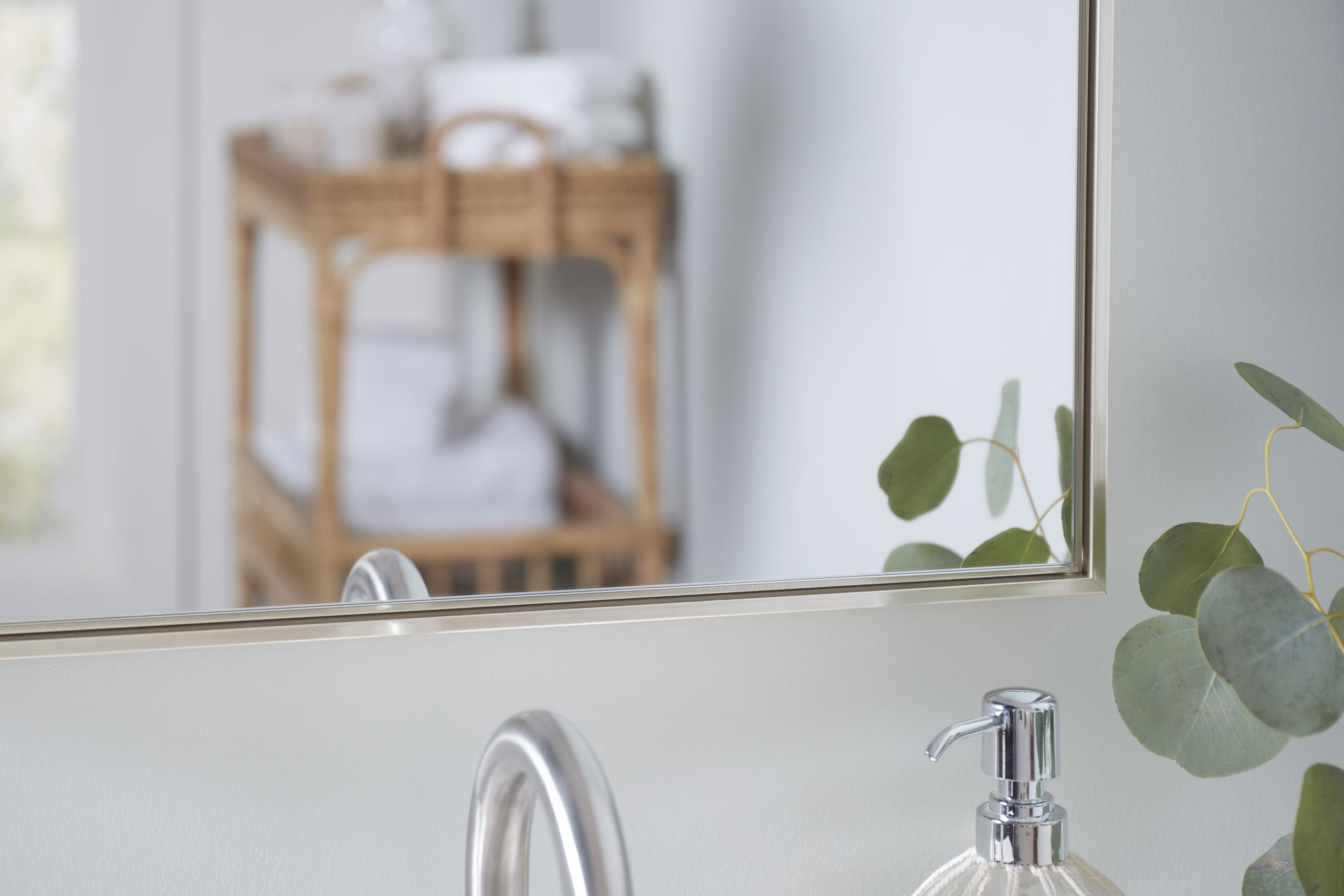 30" Warm Silver Floating Mirror - Contemporary - Wall Mirrors - by ...