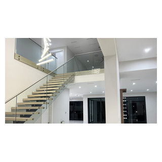 Modern Glass Railings - Modern - Staircase - Miami - by A Step Above ...