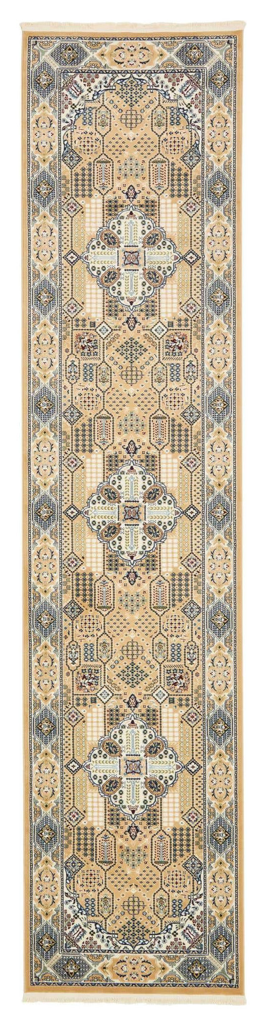Rug Unique Loom Narenj Tan Runner 3' 0 x 13' 0 - Mediterranean - Hall ...