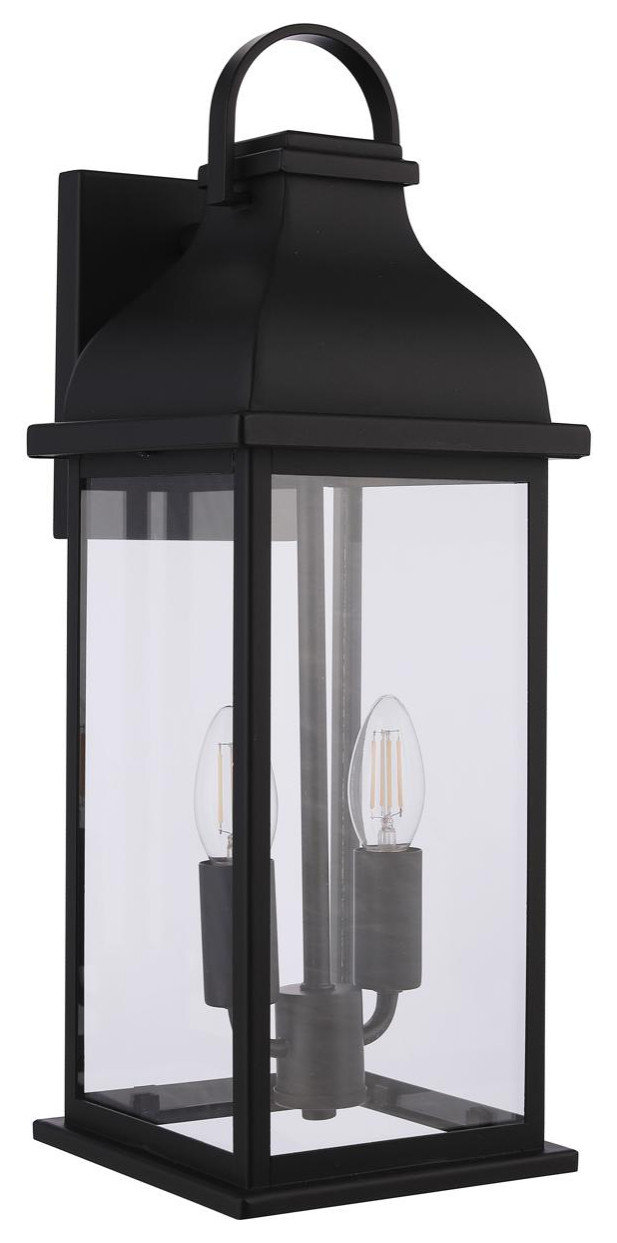 Bent Tree 2 Light Outdoor Wall Light, Midnight - Traditional - Outdoor ...