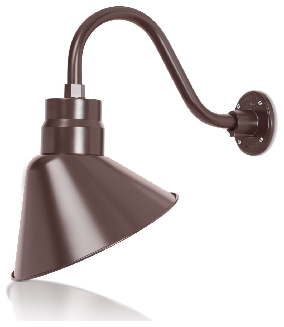 12" Angle Shade Gooseneck Sign Light, 14-1/2" Long Gooseneck Arm ...