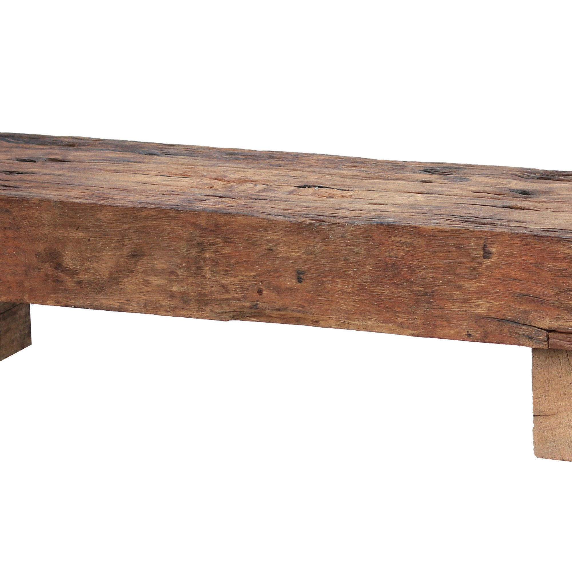 Benzara BM285075 Accent Bench, Low Profile Silhouette, Reclaimed Wood ...