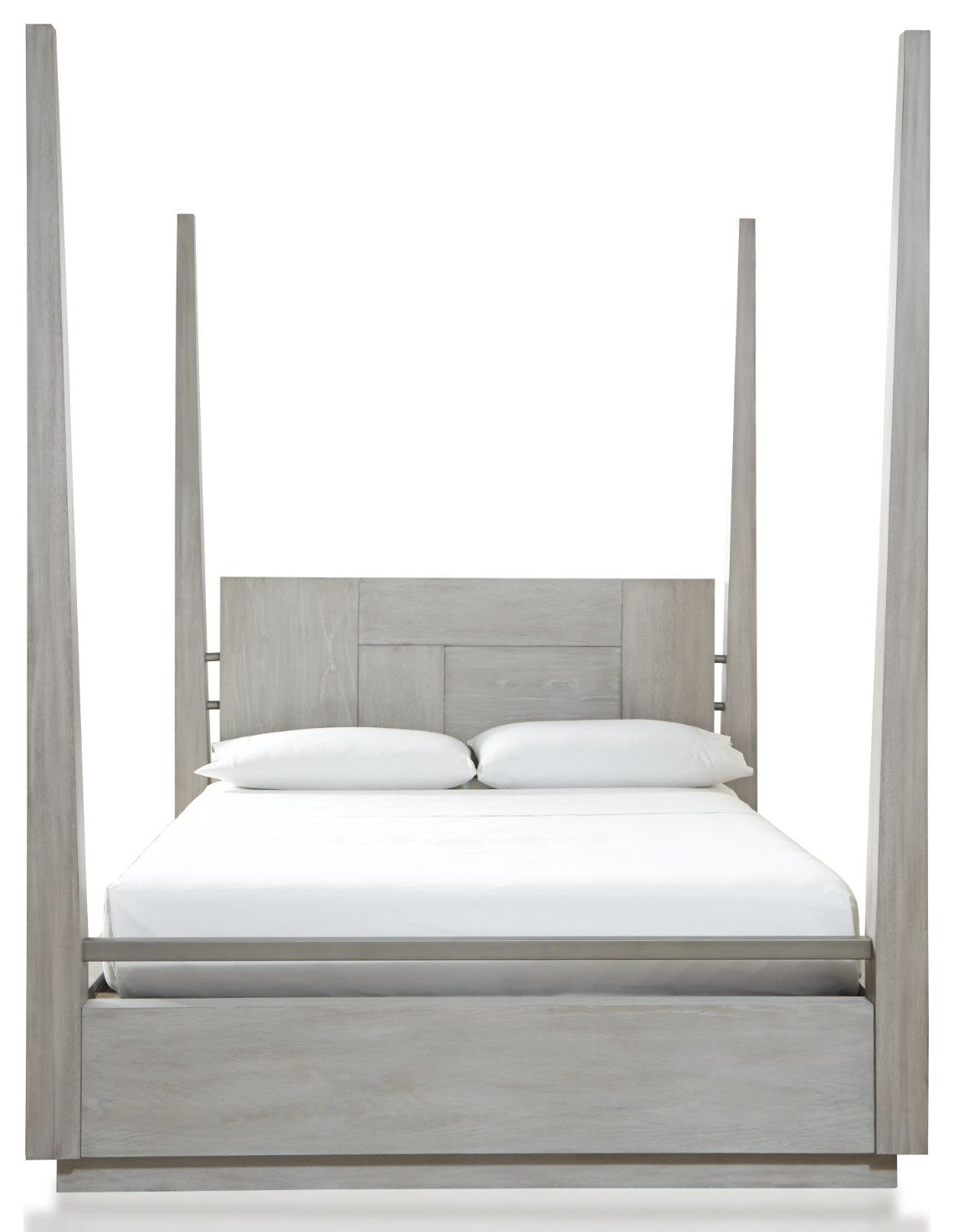 Modus Destination California-King Poster Bed in Cotton Grey, Cal King ...