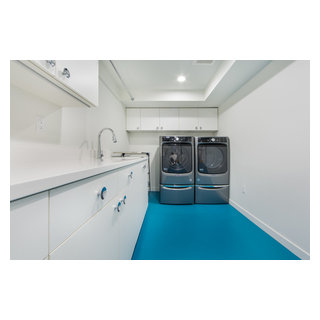 Seattle Midcentury Addition and Remodel - Midcentury - Laundry Room ...