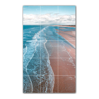 Beach Ceramic Tile Wall Mural HZ500066, 12.75" Wide x 21.25" High ...