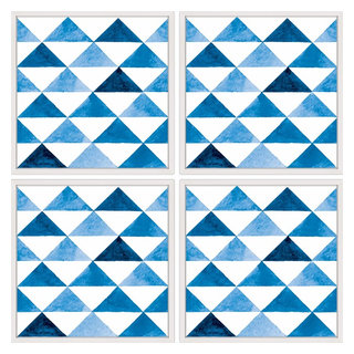 Triangle Board Quadriptych, 24x24, 24x24 - Contemporary - Prints And ...