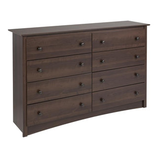 Prepac Fremont 8-Drawer Dresser, Espresso - Contemporary - Dressers ...