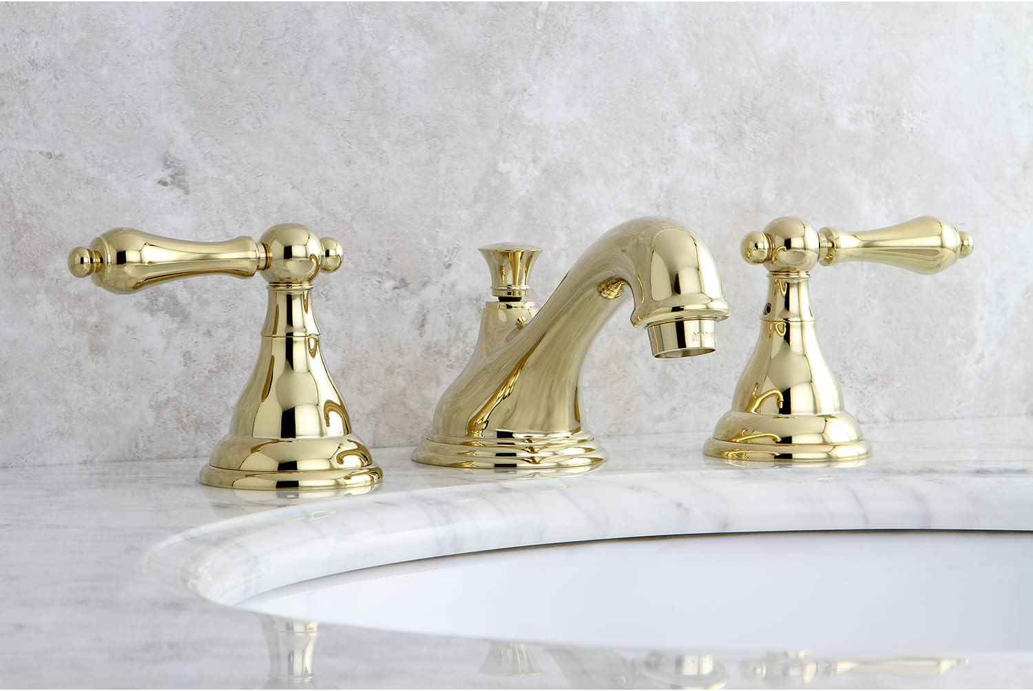 Widespread Bathroom Sink Faucet, 2 Levers With Ceramic Disc ...